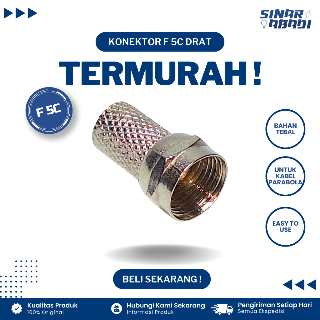 Jual Konektor F 5C Drat Parabola / Splitter | Shopee Indonesia
