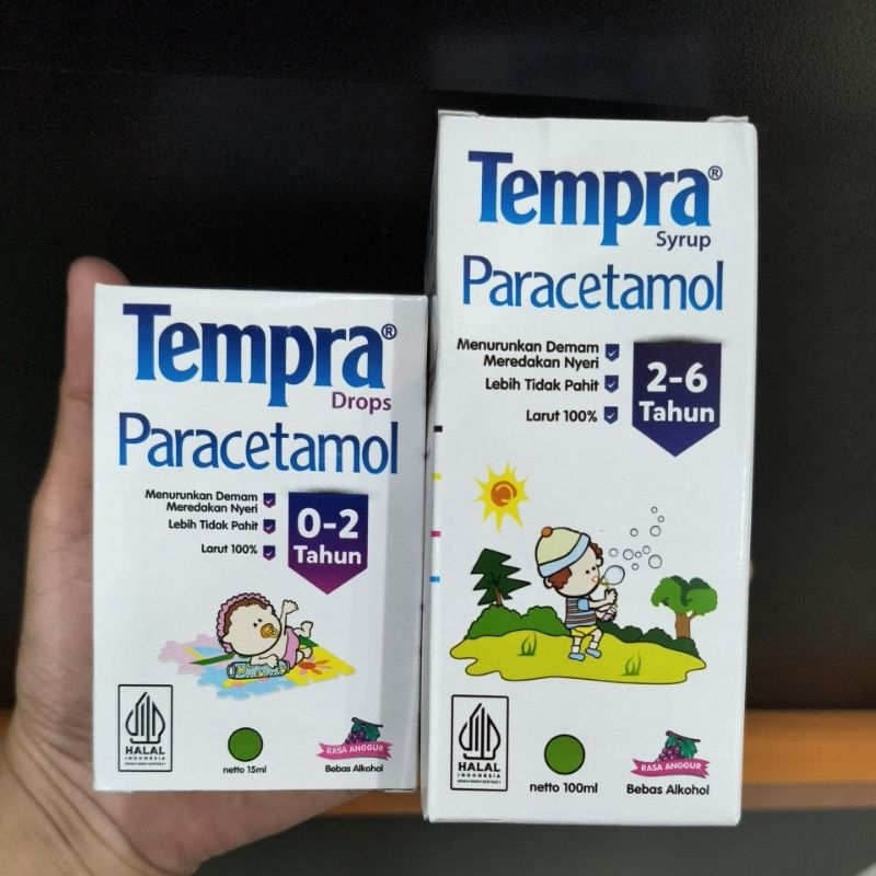 Jual Tempra Syrup Paracetamol 0-2 15ml 2-6 Tahun 100ml | Shopee Indonesia