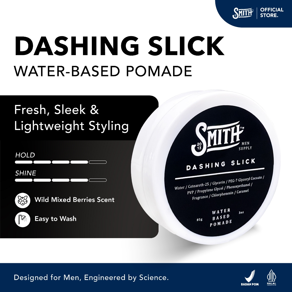 Jual SMITH - Dashing Slick Hair Pomade Water Based 85gr | Shopee Indonesia