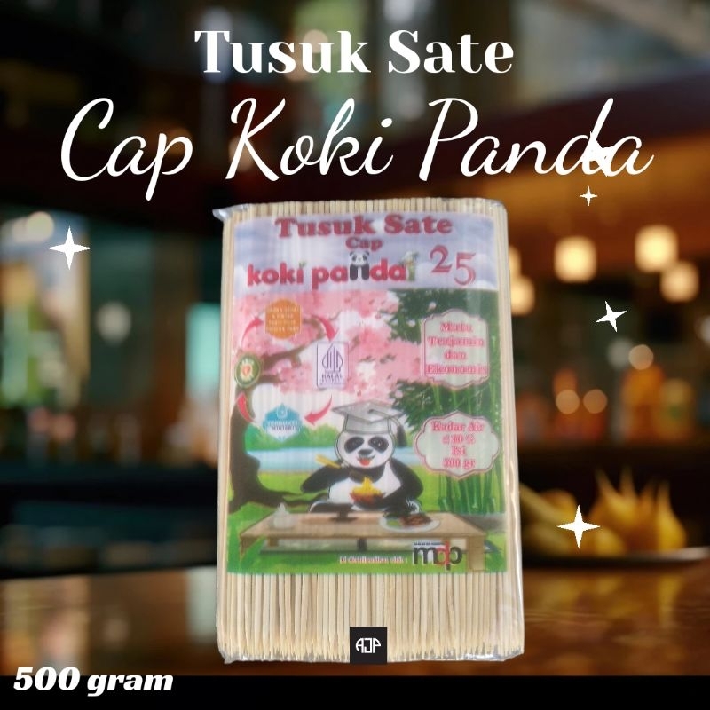 Jual Tusuk Sate / Lidi Sate Cap Koki Panda | 1 pack | Shopee Indonesia