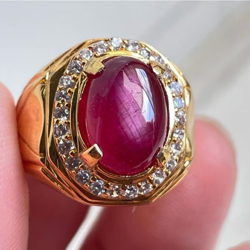 Jual NEW PRODUCT CINCIN RUBY PIGEON KRISTAAL ASLI NATURAL RING PERAK BANGKOK 926 | Shopee Indonesia