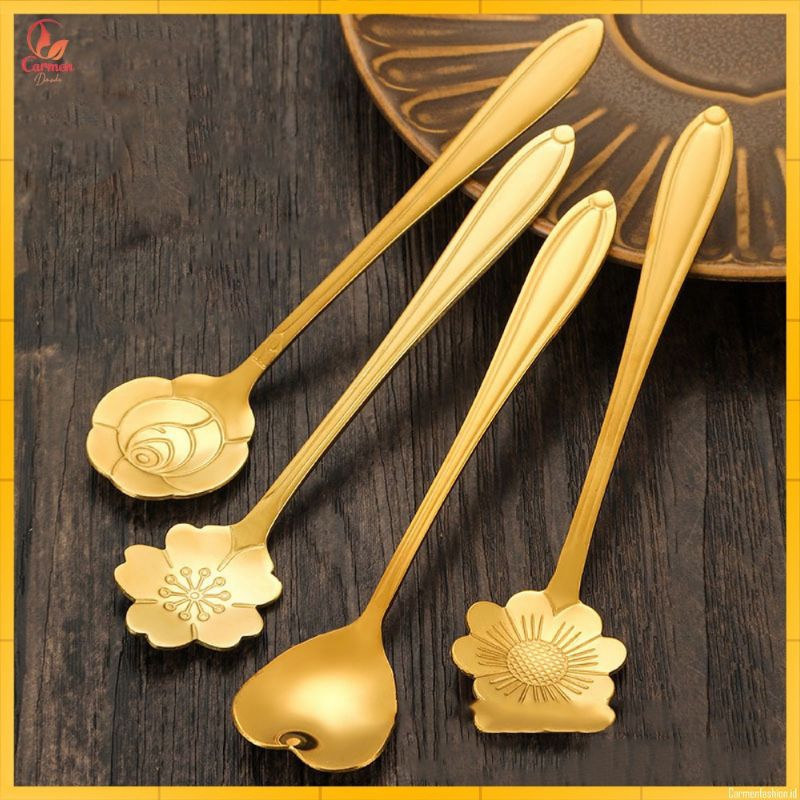 Jual Sendok Teh Kopi MINI KECIL Stainless Steel Sendok Mini Motif Love ...