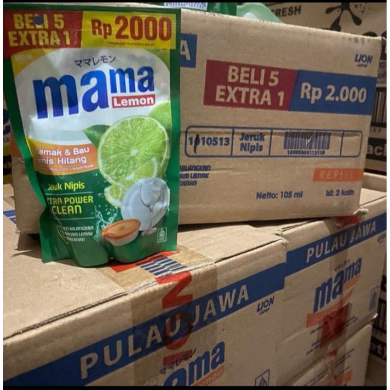 Jual Mama Lemon 105 ML 1 Dus Eceran 2000 isi (24+4) Pcs | Shopee Indonesia