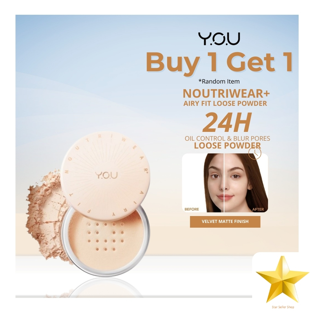 Jual AS Y.O.U Noutriwear Airy Fit Loose Powder Bedak Tabur YOU | Shopee ...
