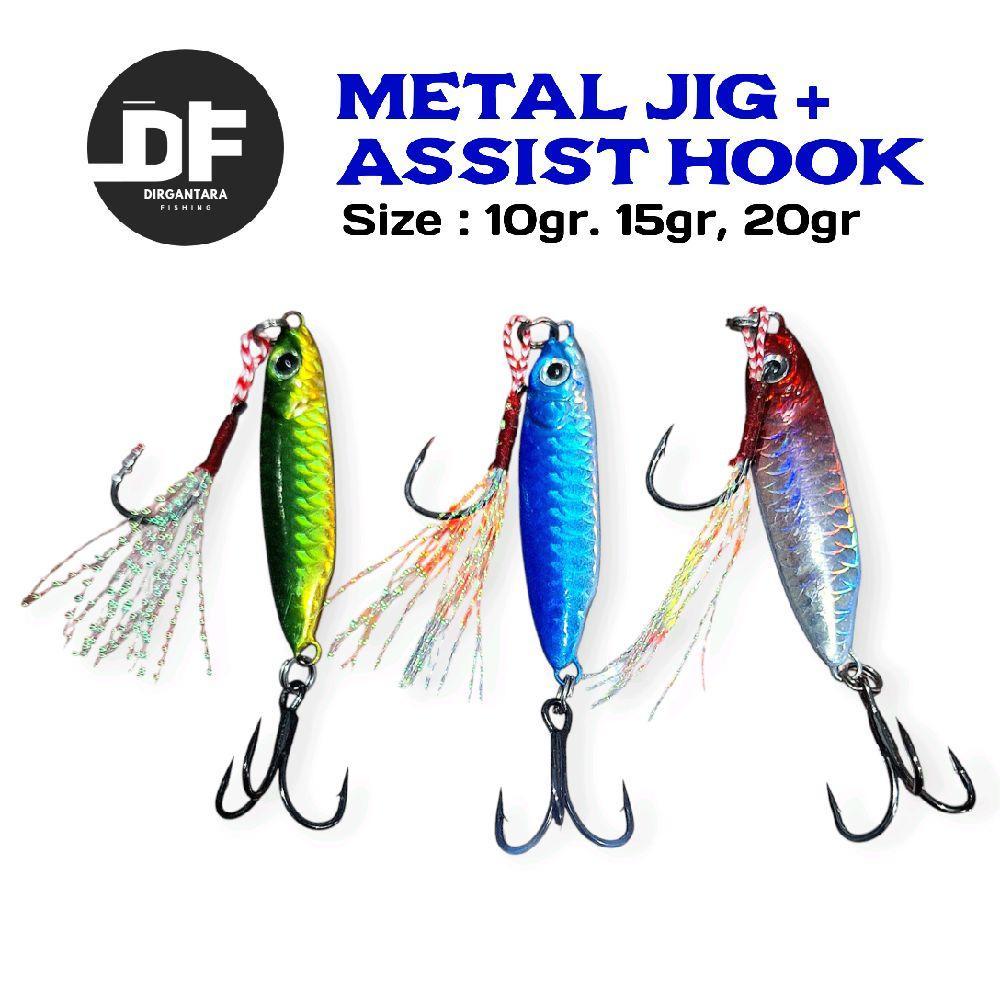 Jual Metal JIG + Assist Hook TETRA ZEBRA GID UV 15gr 20gr ~ Mikro Metal Jig | Shopee Indonesia