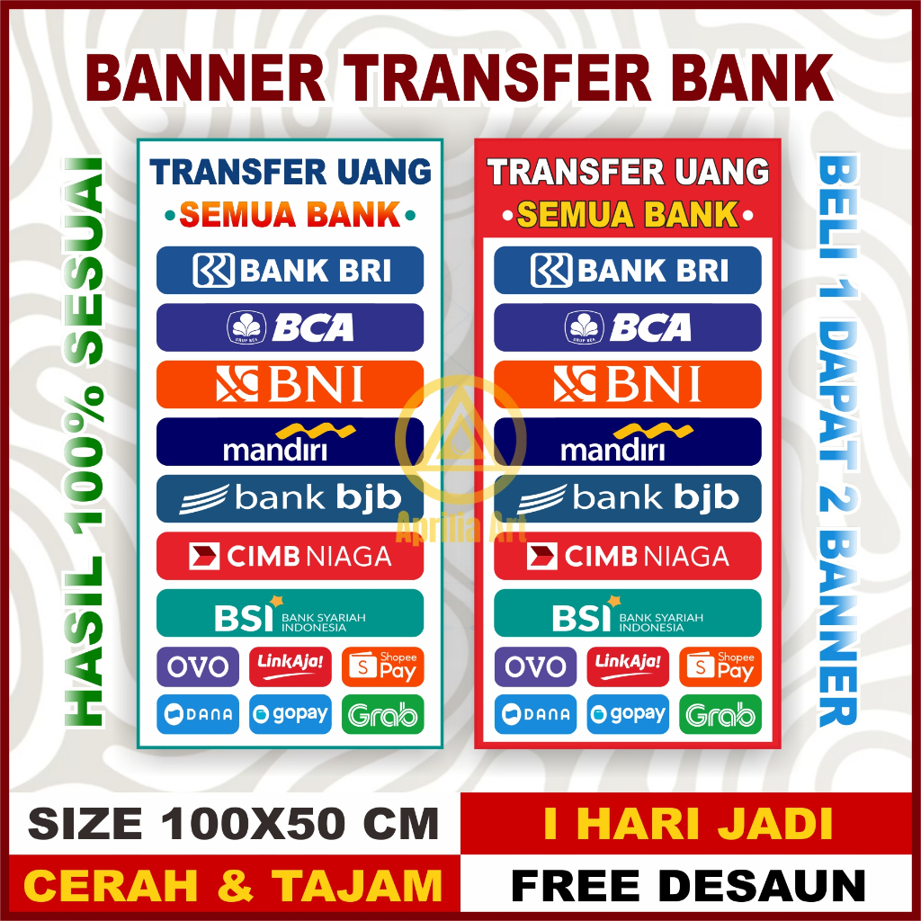 Jual SPANDUK BANNER BRILINK ATM BERSAMA 2 | Shopee Indonesia
