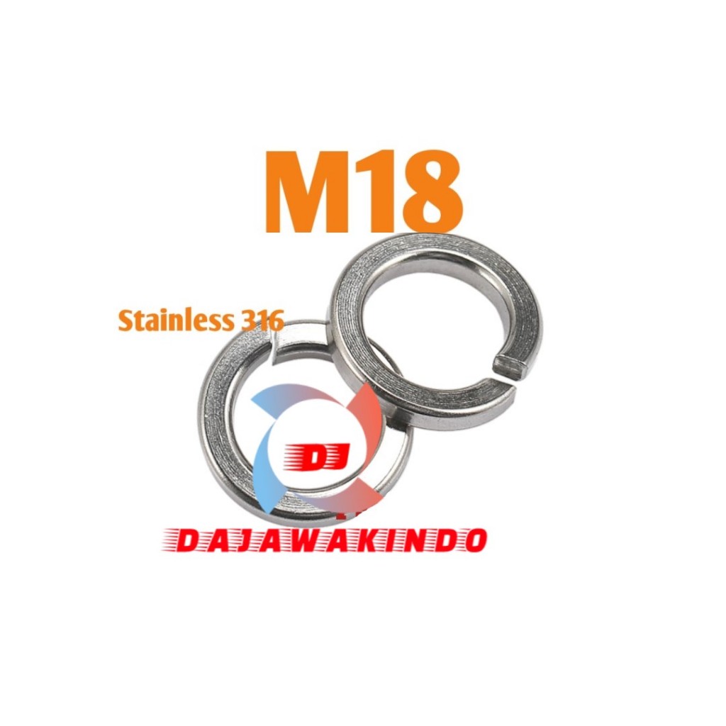 Jual Ring Ver M18 / Ring Ver Stainless 316 / Spring Washer Stainless ...