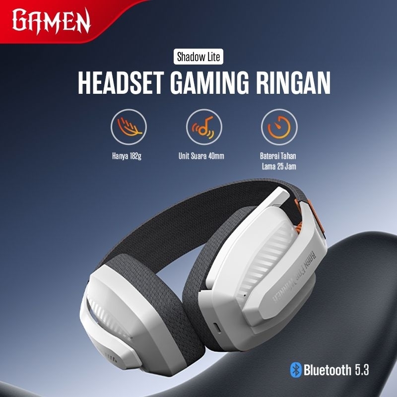 Jual (GARANSI) GAMEN SHADOW LITE Headset Bluetooth 5.3 Gaming Wireless ...