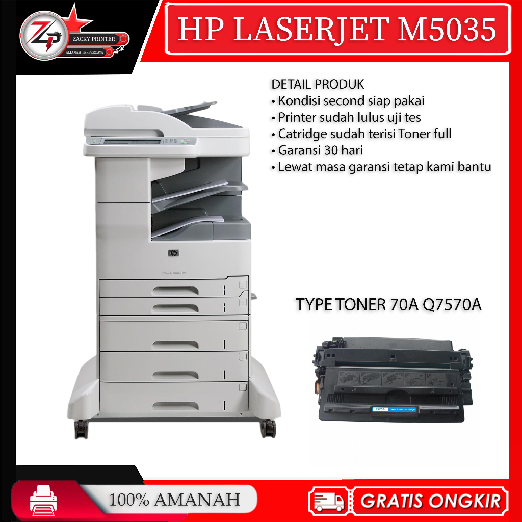 Jual printer hp LaserJet M5035 MFP series multifungsi | Shopee Indonesia