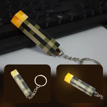 Jual Minecraft Torch Keychain Gantungan Kunci Obor Minecraft Lampu ...