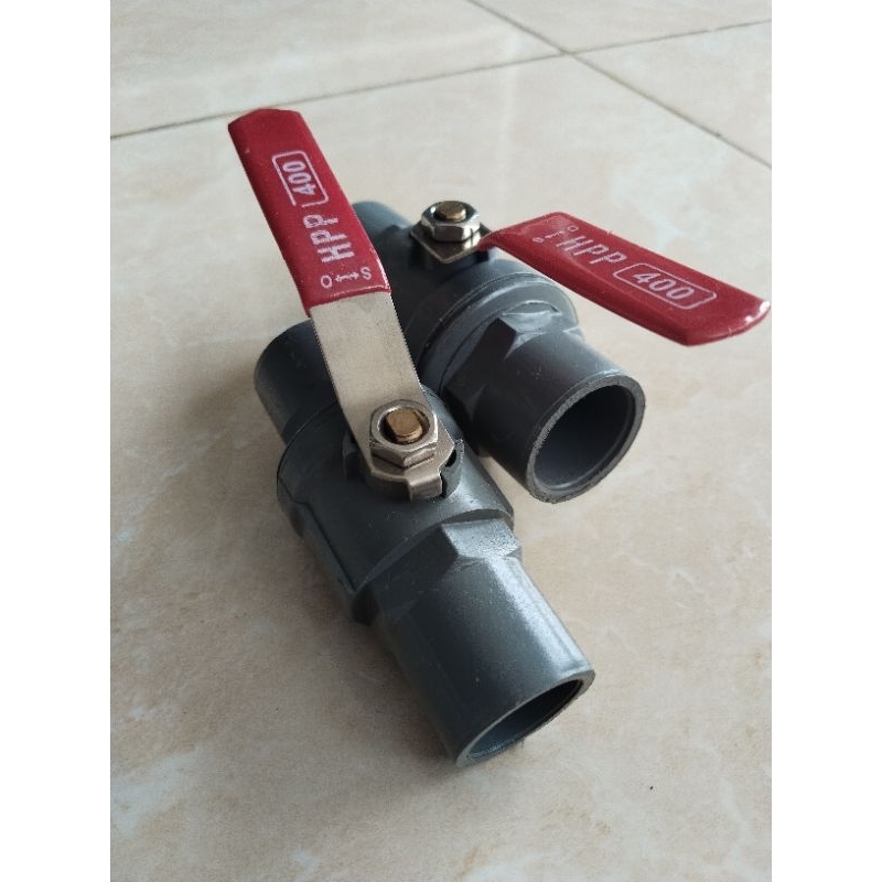 Jual STOP KRAN BALL VALVE PVC GAGANG STAINLESS POLOS | Shopee Indonesia