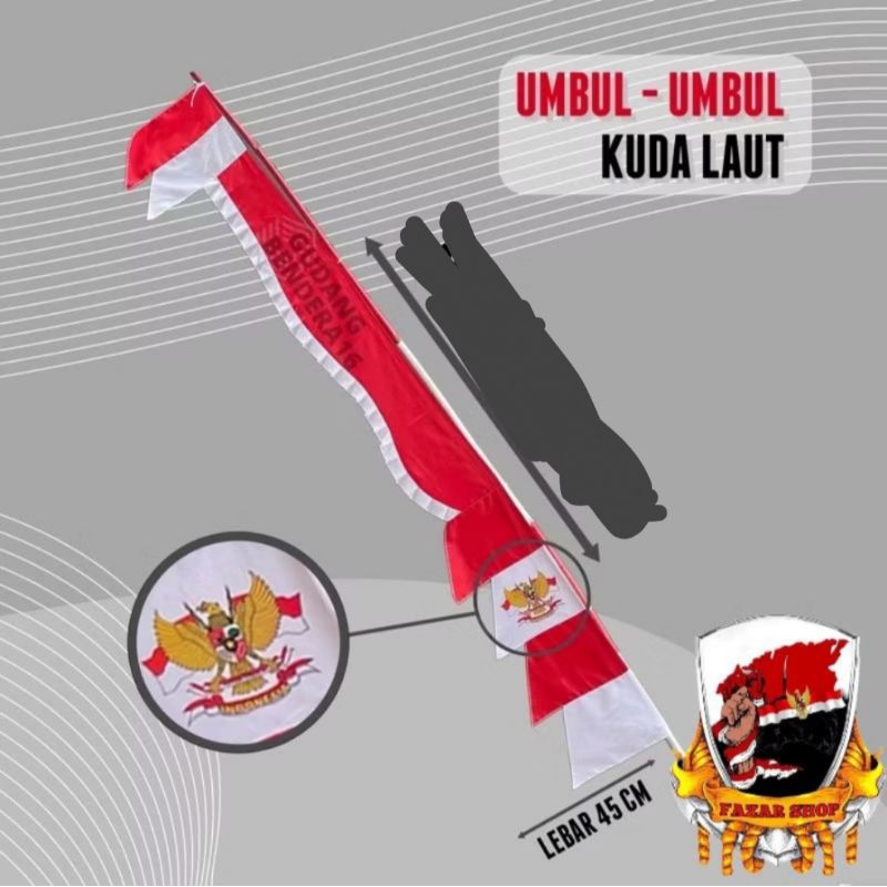 Jual Grosir Layar Bendera Indonesia Merah Putih Model Kuda Laut Merah ...