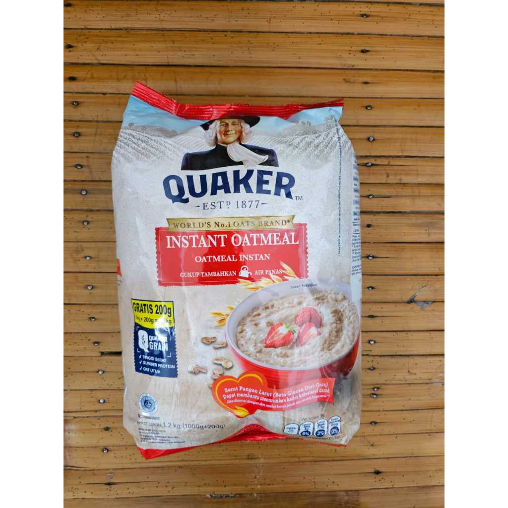 Jual Quaker instant oat 1,2 kg / Oatmeals 1200gr | Shopee Indonesia