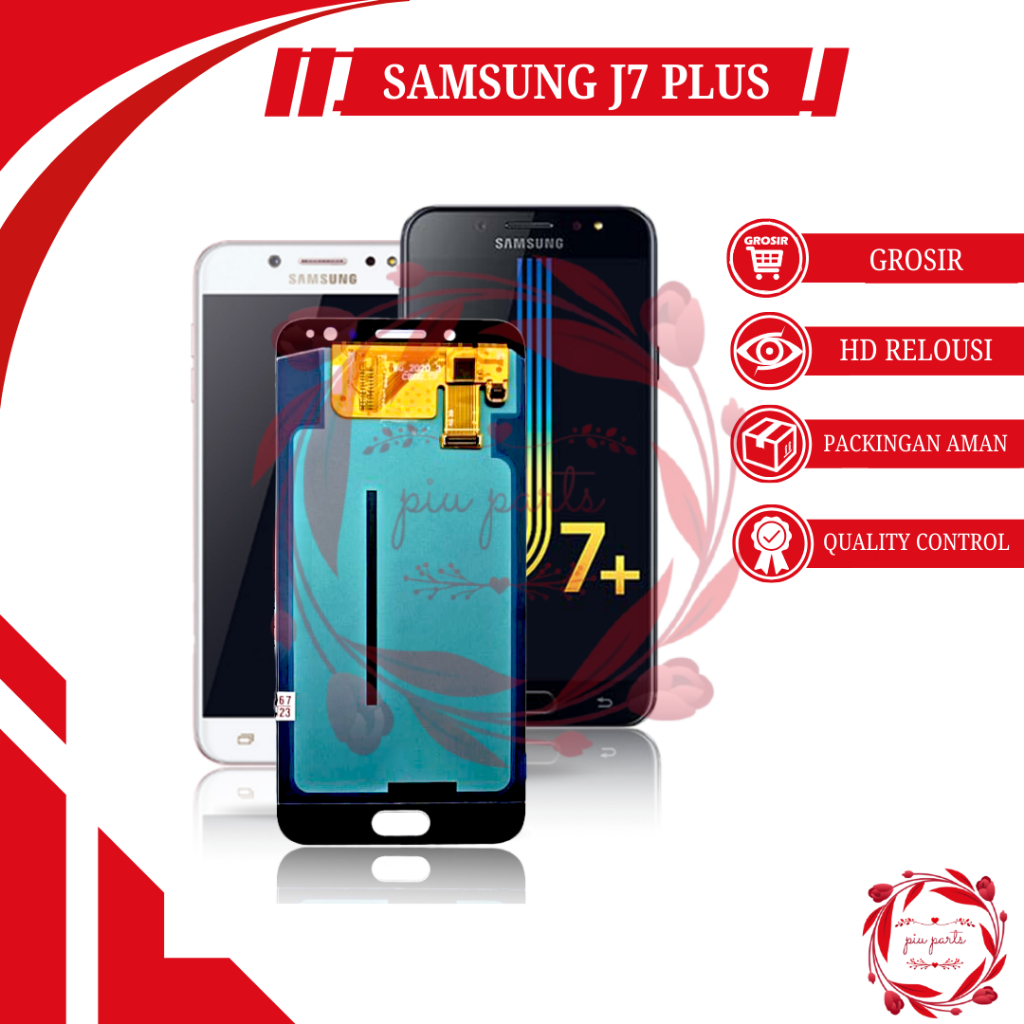 Jual LCD TOUCHSCREEN FULLSET COMPLETE SAMSUNG GALAXY J7 PLUS C7 2018 C7100 OLED QUALITY ORIGINAL ...