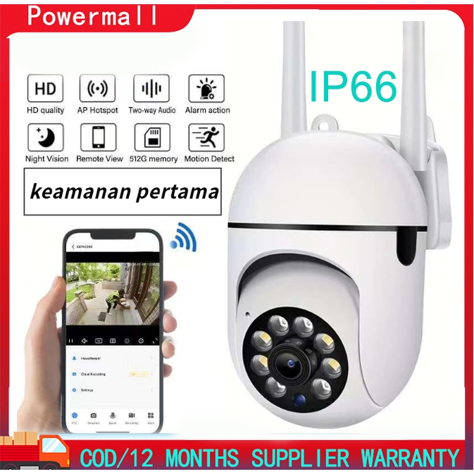 Jual CCTV Kamera Outdoor 8MP IP66 Tahan Air - WiFi Jarak Jauh via HP ...