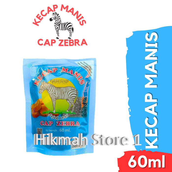 Jual Cap Zebra Kecap Manis Sachet 60 ML Kemasan Terbaru 2025 | Shopee ...