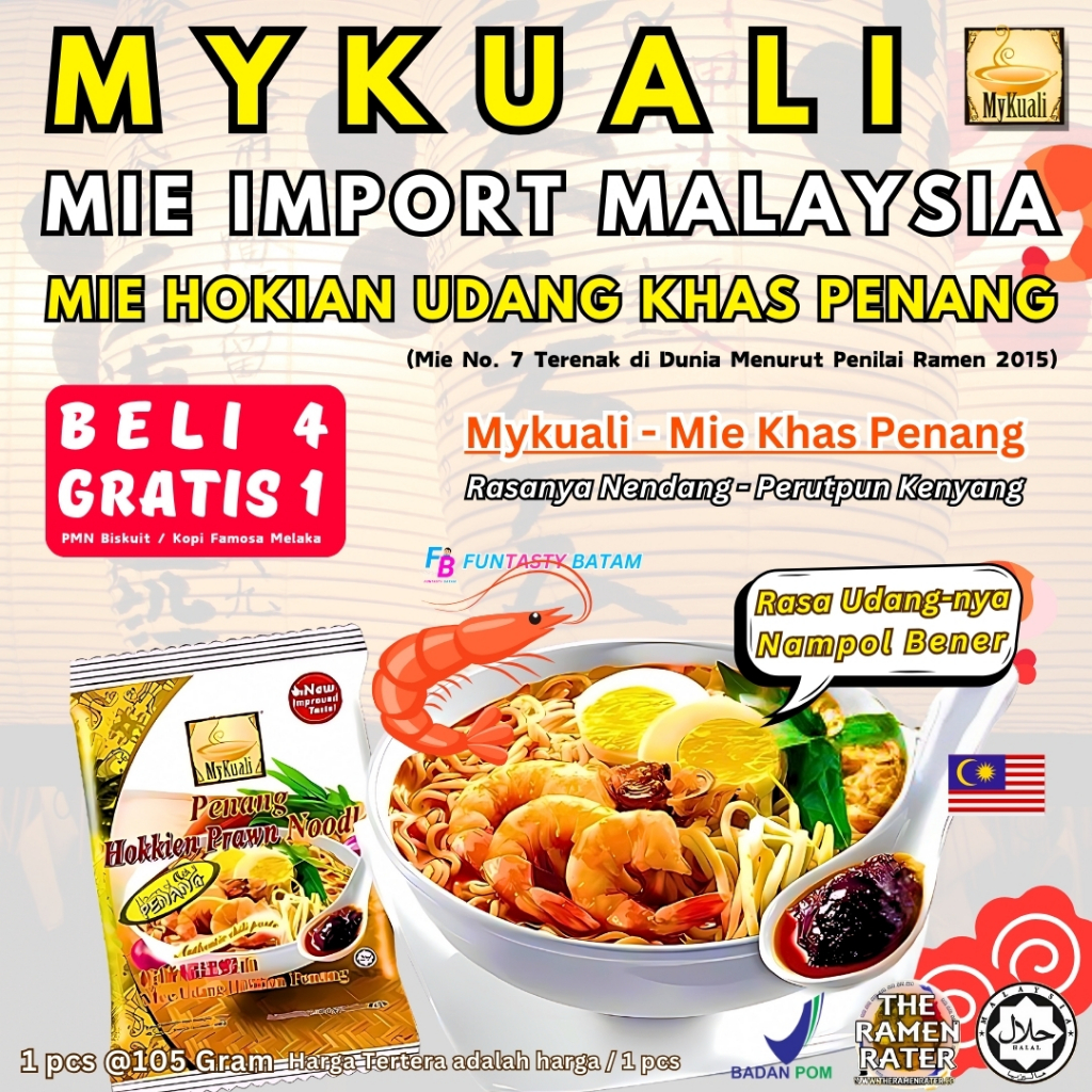 Jual Mie instan Malaysia Oleh Oleh Penang Mykuali White Curry Instant ...