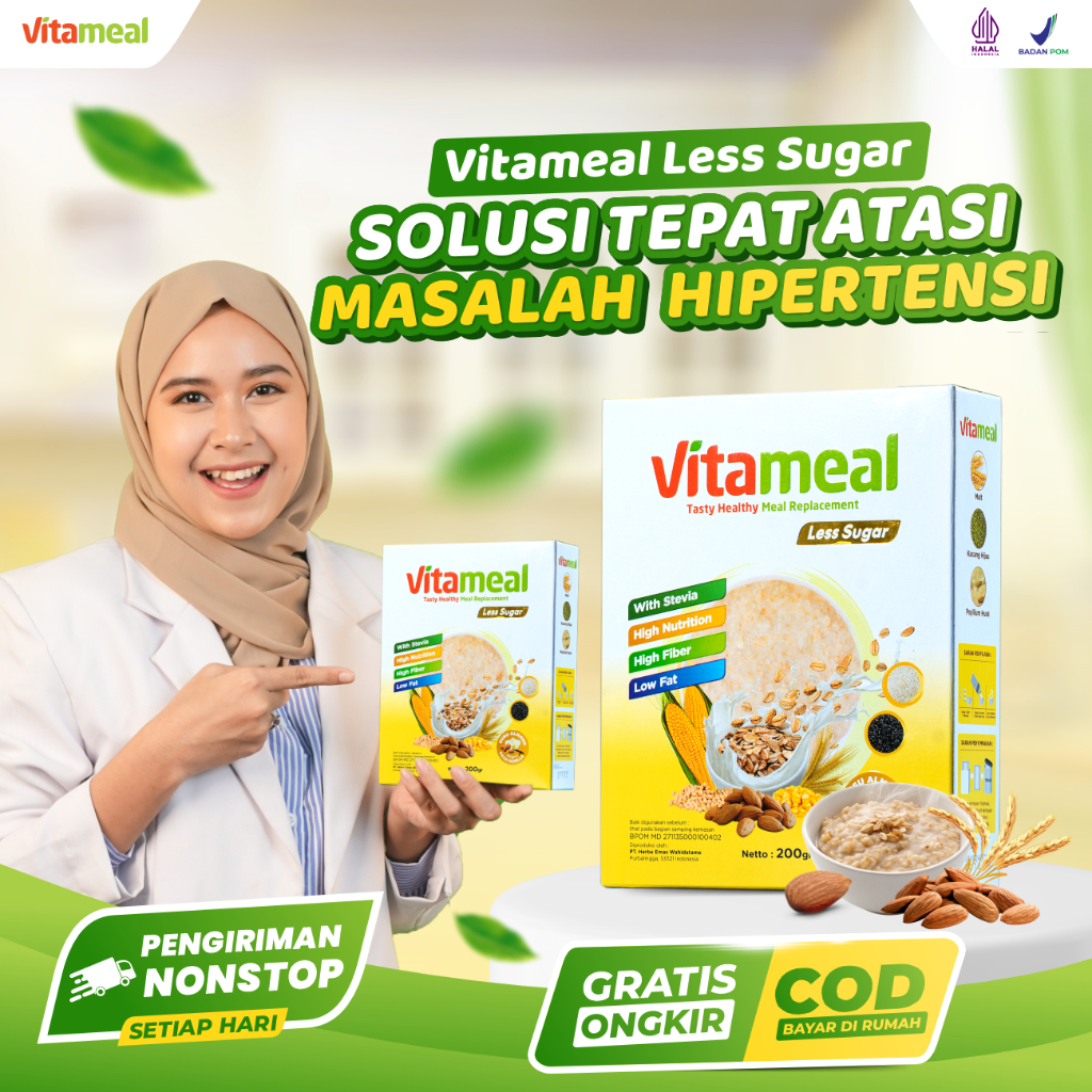 Jual VITAMEAL LESS SUGAR Sereal Multigrain Sehat Rendah Gula Membantu ...