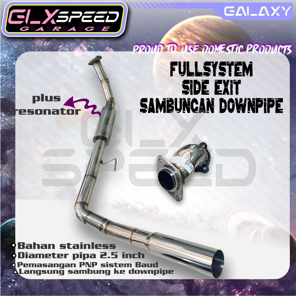 Jual Knalpot Fullsystem Side Exit Sambungan Downpipe Innova 2KD/NON VNT ...