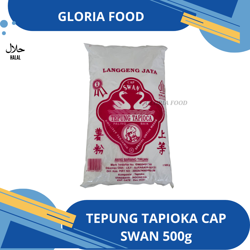 Jual TEPUNG TAPIOKA CAP SWAN LANGGENG JAYA - 470 GRAM | Shopee Indonesia