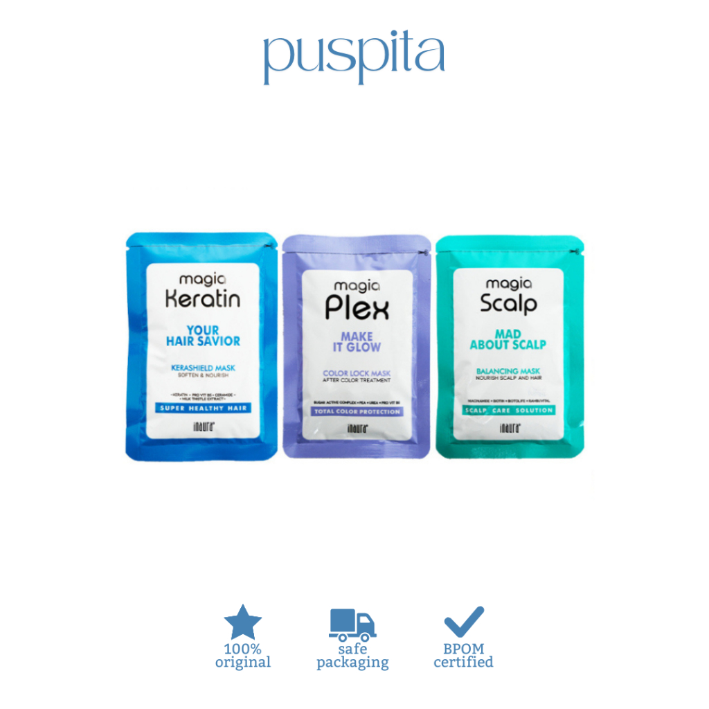 Jual PUSPITA - Inaura Magic Masker Sachet Plex / Scalp / Keratin 40gr ...