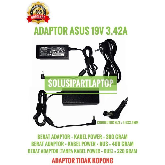 Jual Adaptor Charger Asus 19v - 3.42a Square A455 A455L A455LA A45 X455L A450C X450C 5.5X2.5MM ...