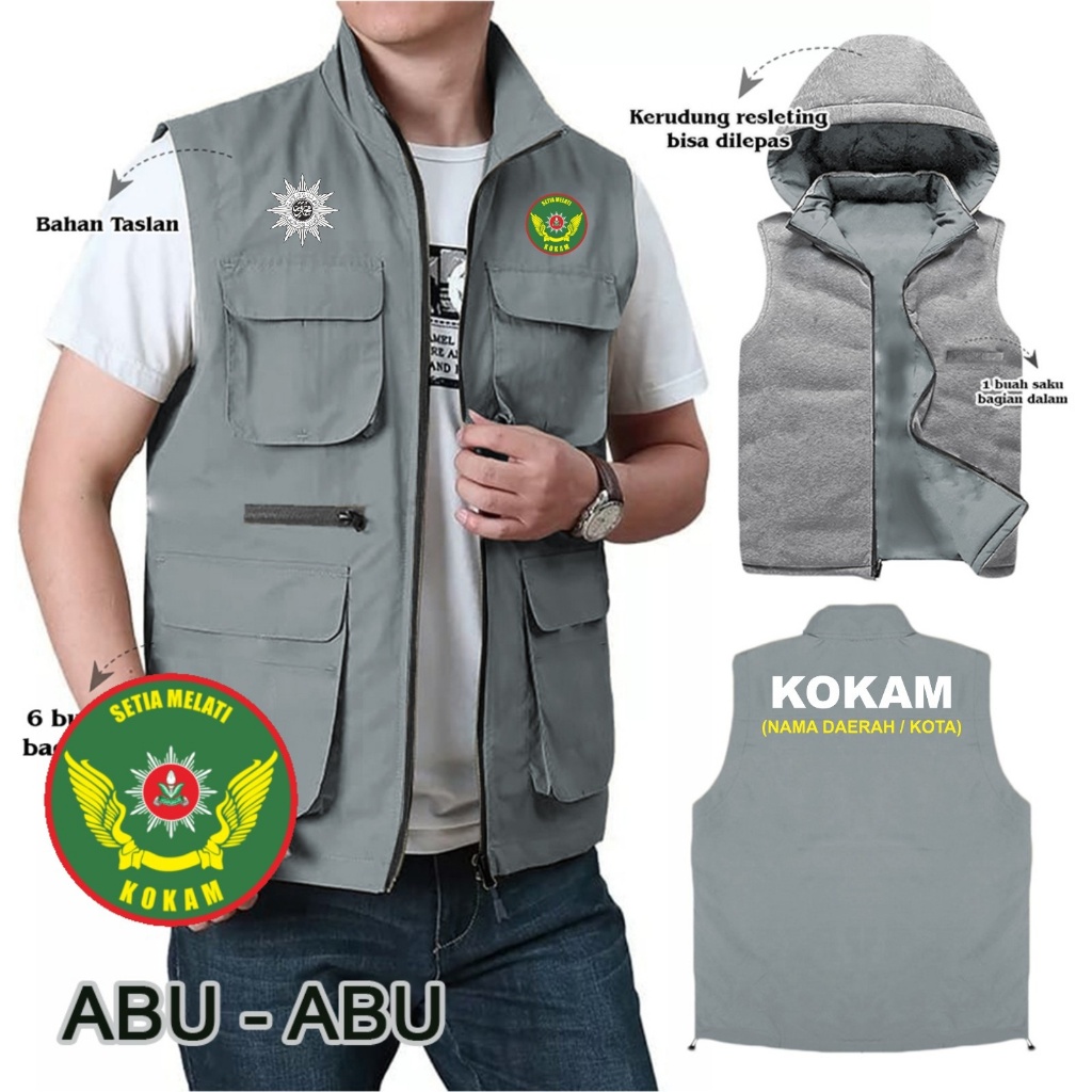 Jual JAKET ROMPI PRIA KANTONG KOKAM MUHAMMADIYAH/ ROMPI SABLON KOKAM ...