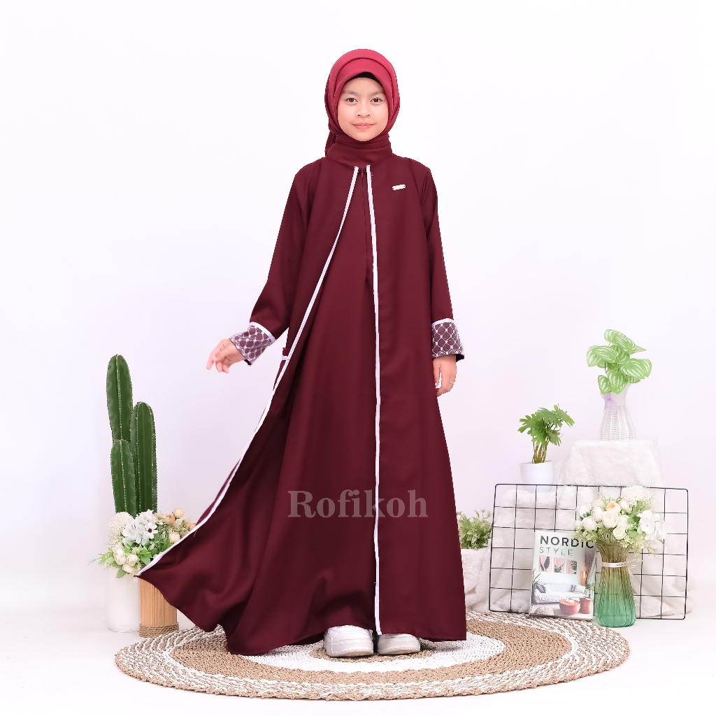 Jual Set Abaya Jilbab Ibu Anak dan Remaja Perempuan / Set Abaya Anak ...