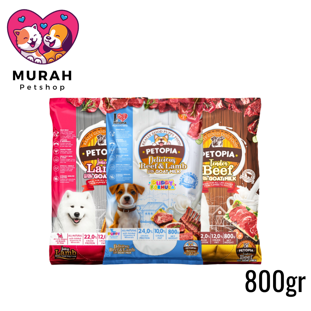 Jual PETOPIA All Life & Puppy Beef Lamb 800gr Makanan Kering Anjing ...