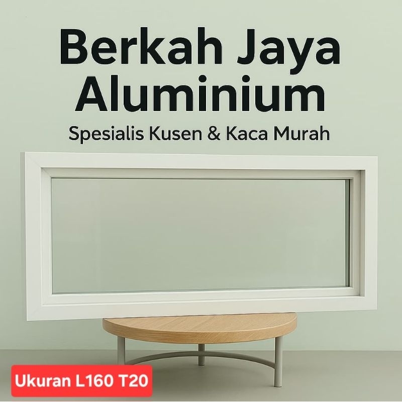 Jual Jendela alumunium kaca mati/boven ukuran L160xT20 | Shopee Indonesia