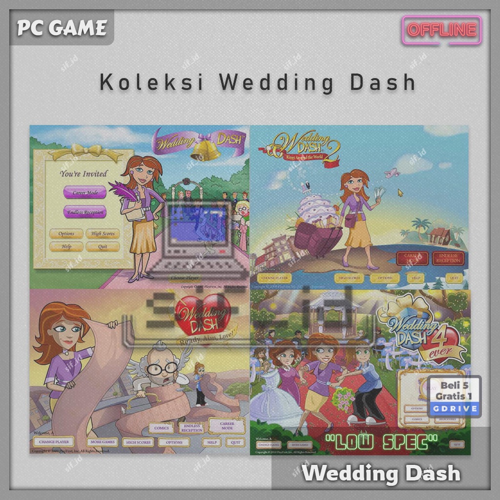 Jual Wedding Dash Koleksi Lengkap - Wedding Dash 1 2 3 4 - PC Game ...
