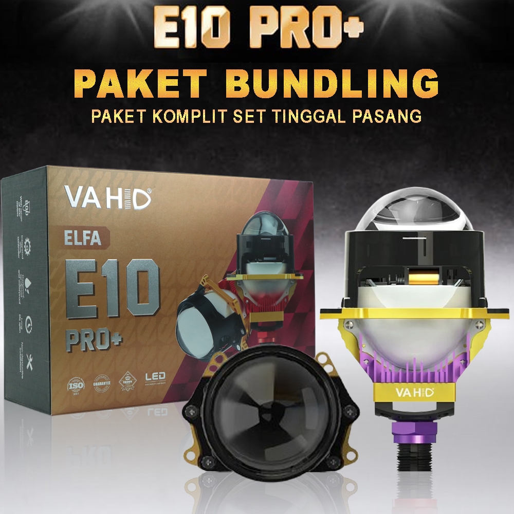 Jual E10 Pro Plus - Paket Komplit Set Biled 3 inch Vahid E10 Pro Plus Untuk Mobil Maupun Motor ...