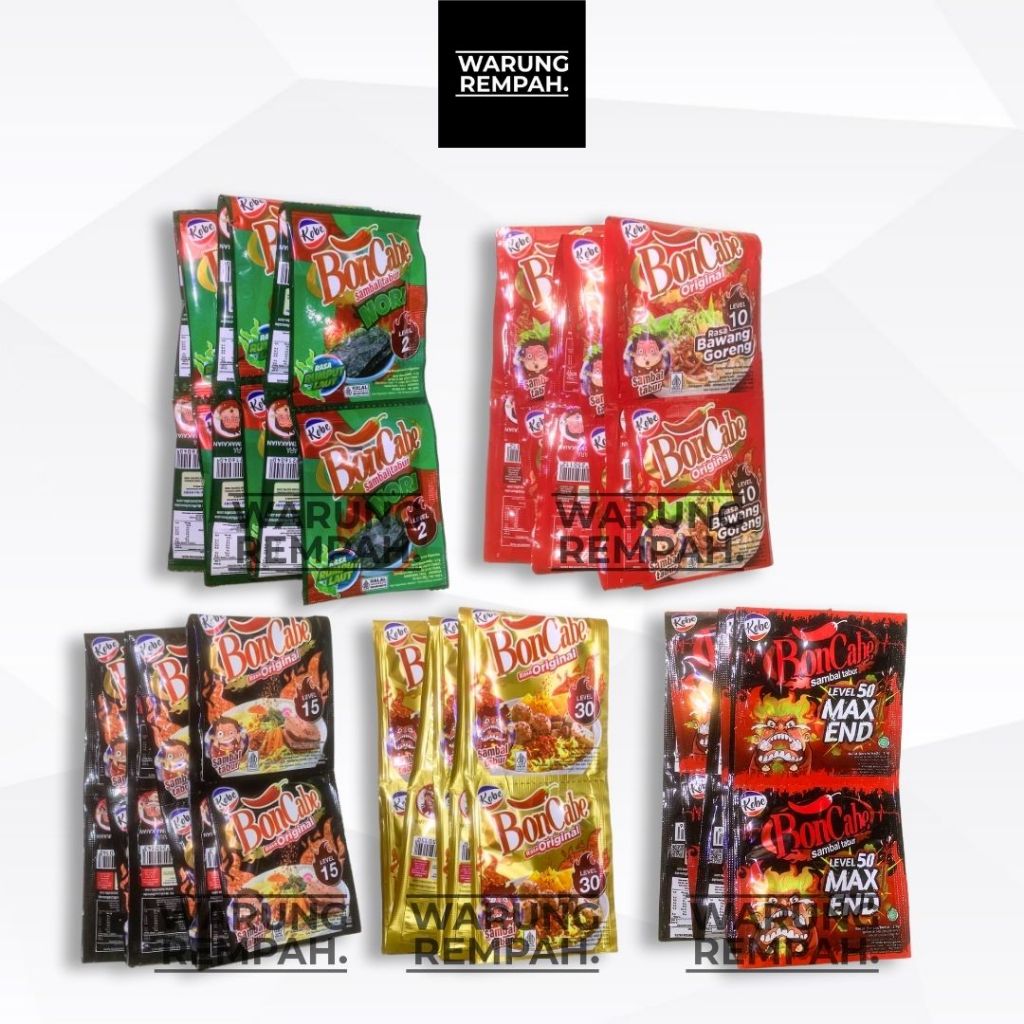 Jual VARIAN LENGKAP Kobe BonCabe 1 Renceng Level 2 10 15 30 50 MAX END ...