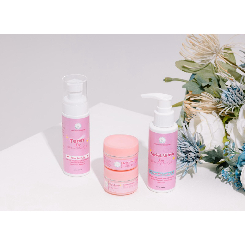 Jual ISNA GLOW SKINCARE PAKET LEVEL UP | PAKET NORMAL & PAKET ACNE ...
