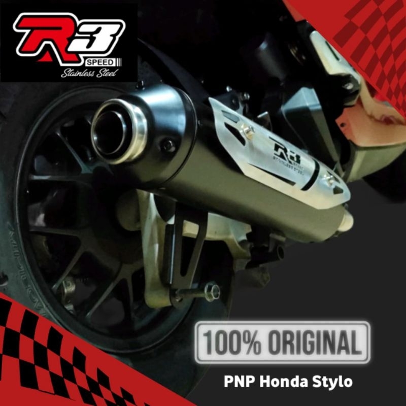 Jual Knalpot Racing Stylo Original R3 V2 Dop Speed PNP Stylo 160 Inlet ...