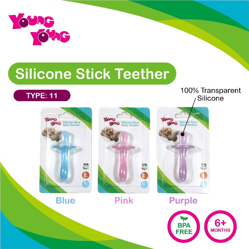 Jual YOUNG YOUNG Gigitan Stick Bayi Silicone Baby Teether Stick ( Type ...