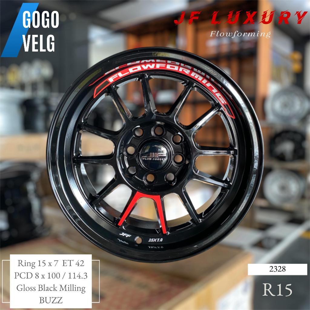 Jual Velg Mobil R15 BUZZ PCD 8X100/114,3 lebar 7 ET 42 JF Luxury Flow Forming Ring 15 Gloss ...