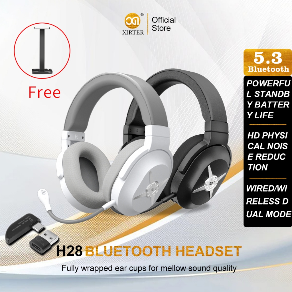 Jual XIBTER H28 2.4G Headphones Bluetooth 5.3 Gaming Headset Wireless Free Bracket Pengiriman ...
