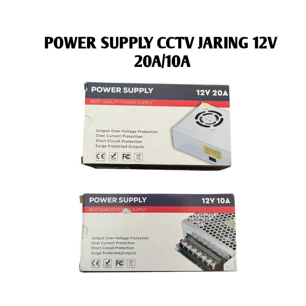 Jual Power Supply CCTV Jaring 12V 20A/10A | Shopee Indonesia