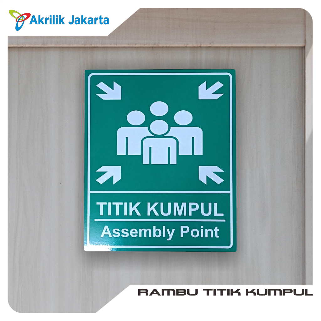 Jual Rambu titik kumpul plat ACP | Assembly Point Acp Ukuran - 30 x ...