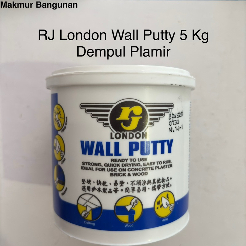 Jual RJ London Wall Putty 5 Kg | Dempul Tembok Plamir | Dempul Kayu ...