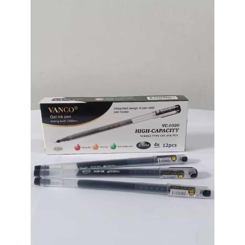 Jual (1 PAK) Pulpen Bolpen Pena Murah VANCO VC-1020 Hitam | Shopee ...