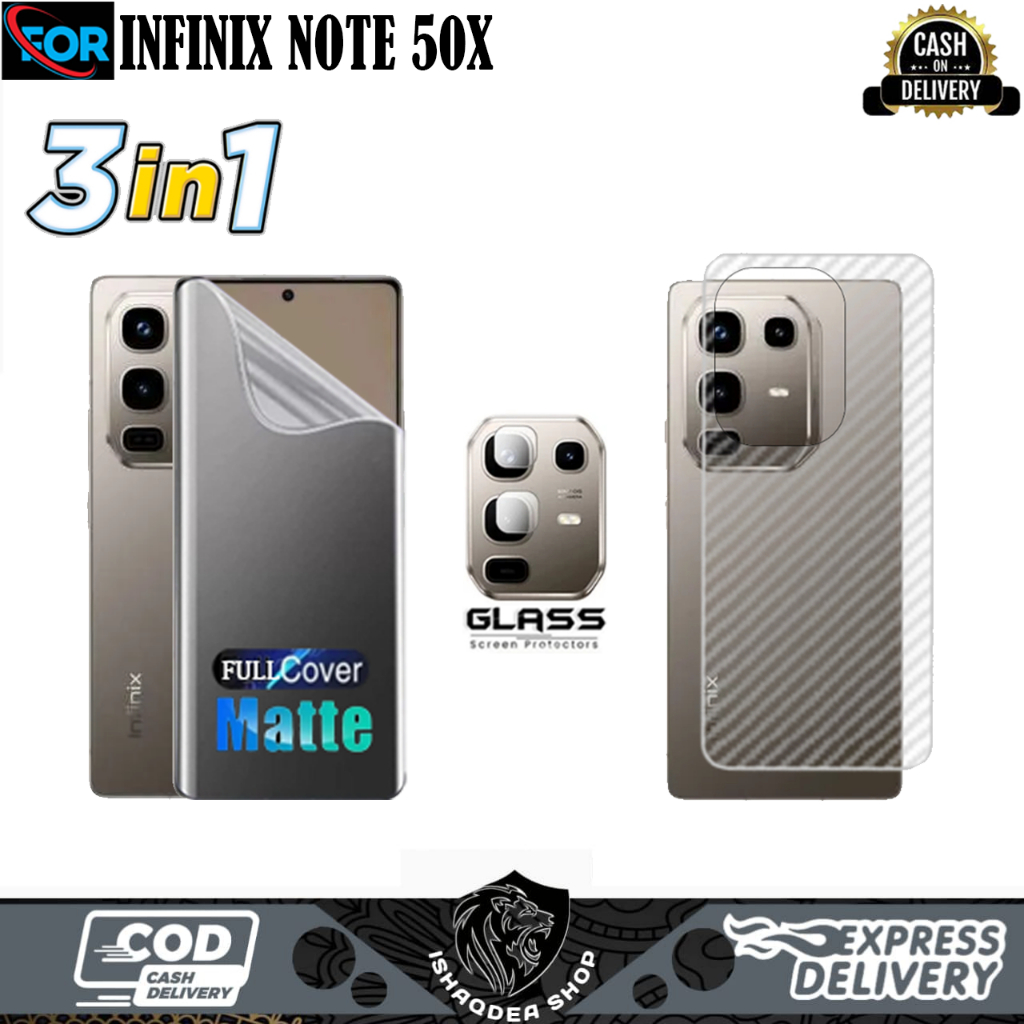 Jual 3IN1 HYDROGEL MATTE INFINIX NOTE 50X 50S 50 50 PRO 50 PRO PLUS ...