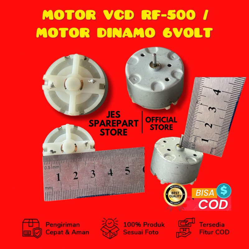 Jual MOTOR VCD RF-500 / MOTOR DINAMO 6VOLT | Shopee Indonesia