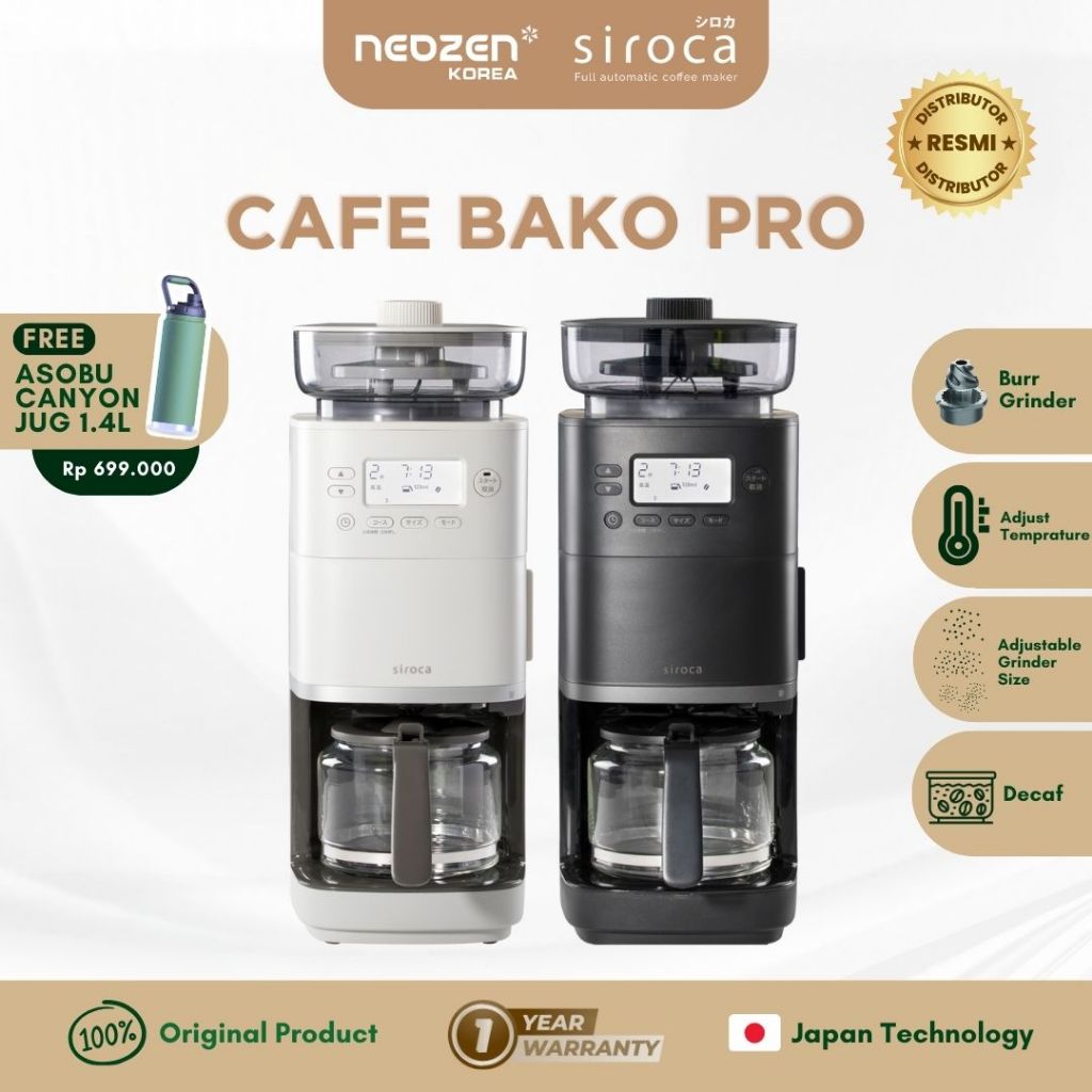 Jual Siroca Cafe Bako Pro Fully Automatic Coffee Maker - Mesin Kopi Otomatis Terbaru (Black ...