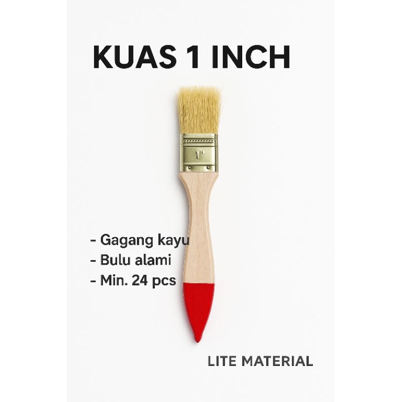 Jual Kuas 1 Inch Gagang Kayu - Bulu Alami Tebal & Tahan Lama | Shopee ...
