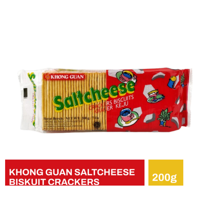 Jual Khong Guan Saltcheese Crackers Biskuit Keju 200 gr | Shopee Indonesia