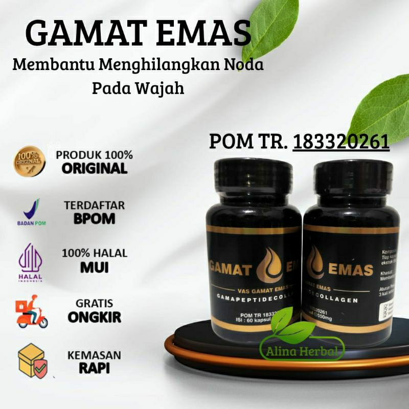 Jual ( PROMO BELI 2 GRATIS 1 ) VAS GAMAT EMAS COLLAGEN ASLI HERBAL ...