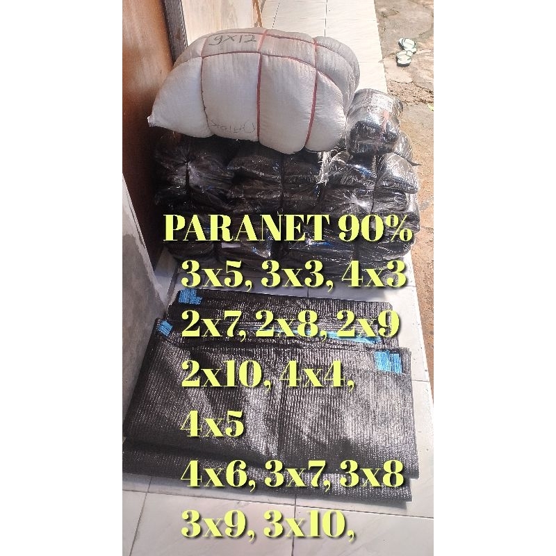 Jual Paranet 90% import ukuran lengkap dari lebar 2 meter, 3 meter dan ...