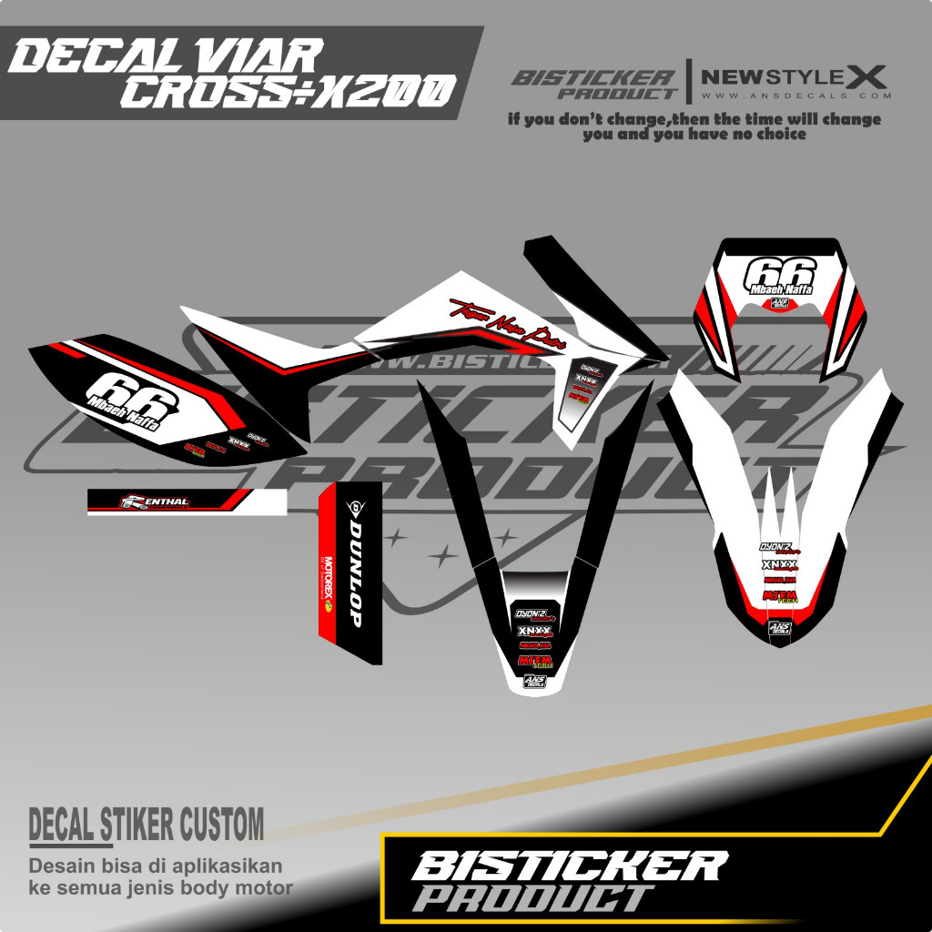 Jual Decal Viar X Cross 150 Terbaru Full Body Decal Viar X Cross 200 GT ...